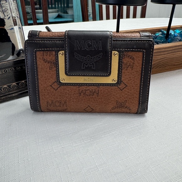 MCM | Bags | Mcm Cognac And Brown Small Wallet | Poshmark